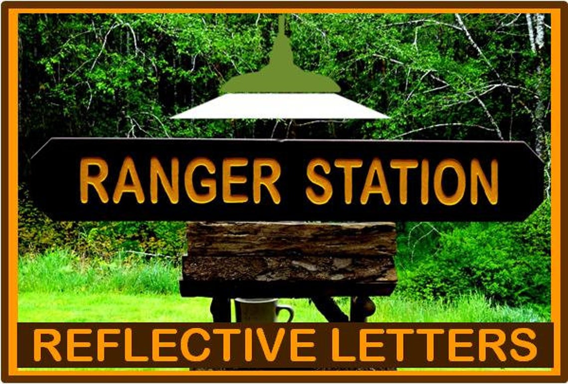RANGER STATION Office Sign, National Park & Forest Service Cabin Lodge ...