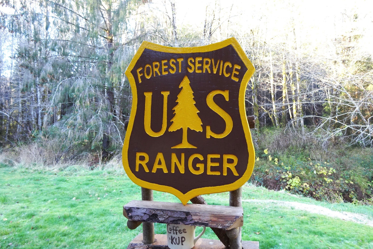 RANGER Shield FOREST SERVICE Park Sign for Cabin Lodge Camp - Etsy