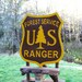 RANGER Shield, FOREST SERVICE Park Sign for Cabin Lodge Camp Sign. Hand ...