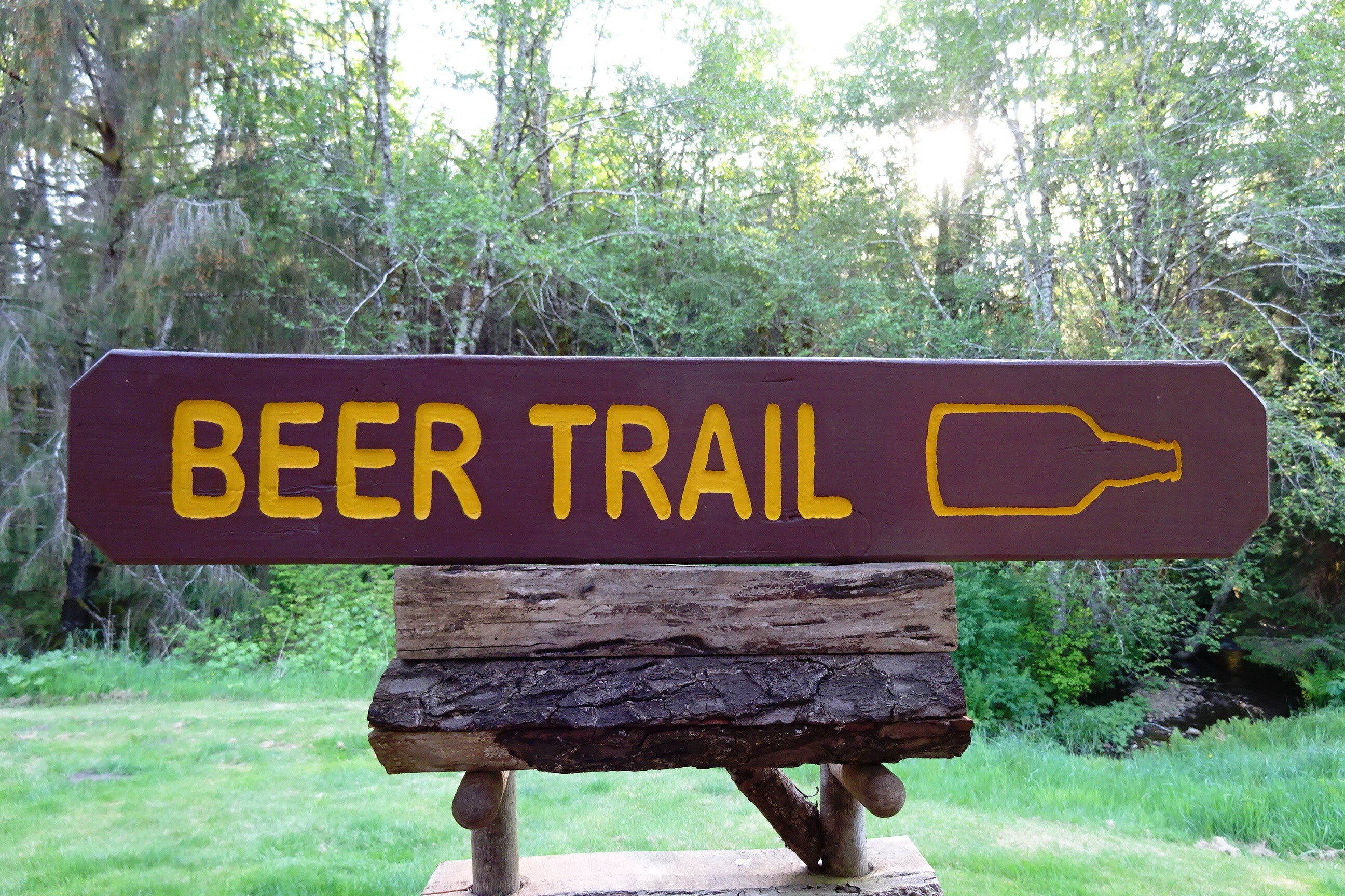 BEER TRAIL ARROW Sign Park Style Path Trail Backyard Cabin - Etsy