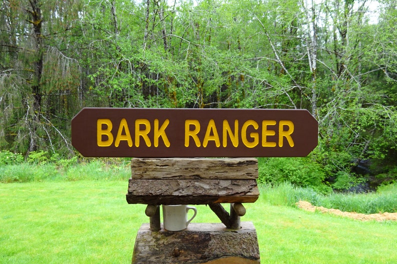 BARK RANGER Sign National & State Park Style Path Trail Home - Etsy