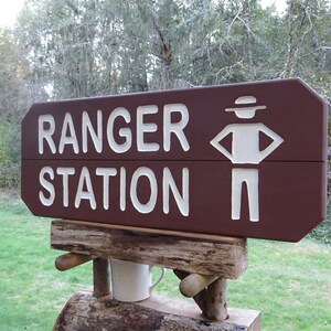 RANGER STATION Sign With Ranger Symbol for In/outdoor Cabin Lodge ...