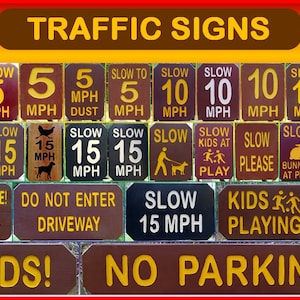 KIDS PLAYING Campground Sign With Kid’s Symbol, Park Road Street Cabin ...