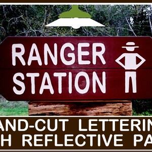 RANGER STATION Sign With Ranger Symbol for In/outdoor Cabin Lodge ...