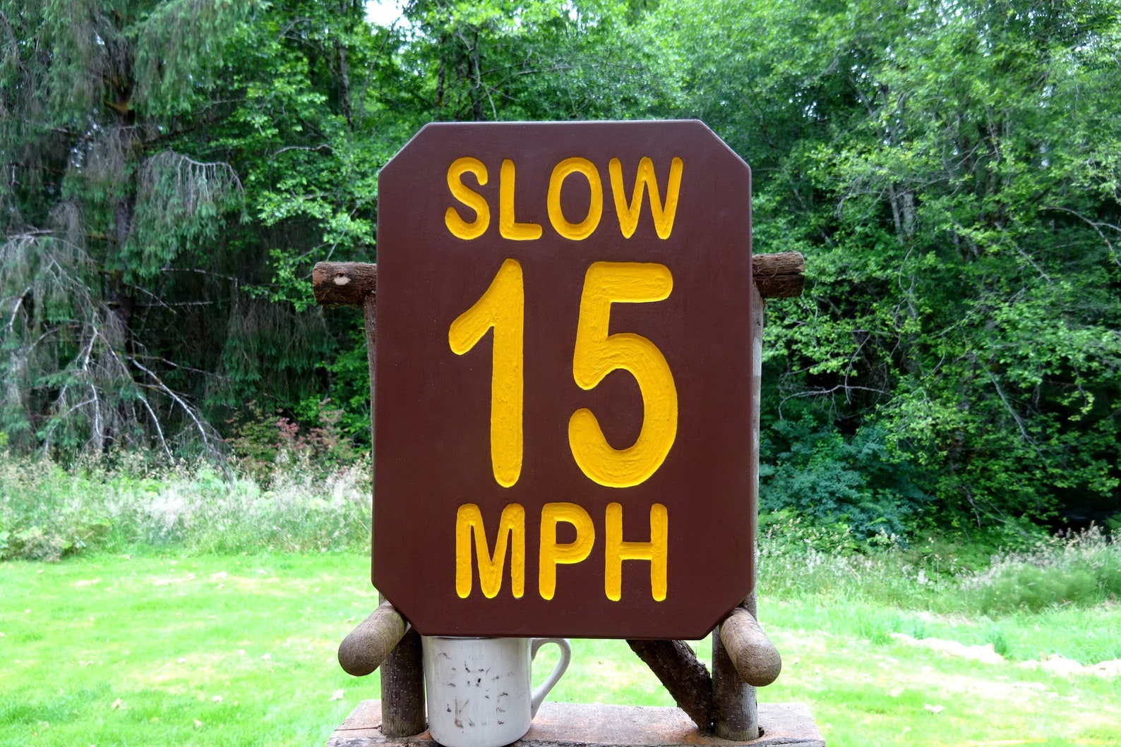 SLOW 15 MPH Park Road Sign Park Style Road Cabin Refuge Lodge Retreat ...