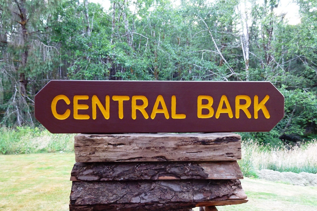 CENTRAL BARK Dog Park Sign. Park Style Yard Road Street Home Campground ...
