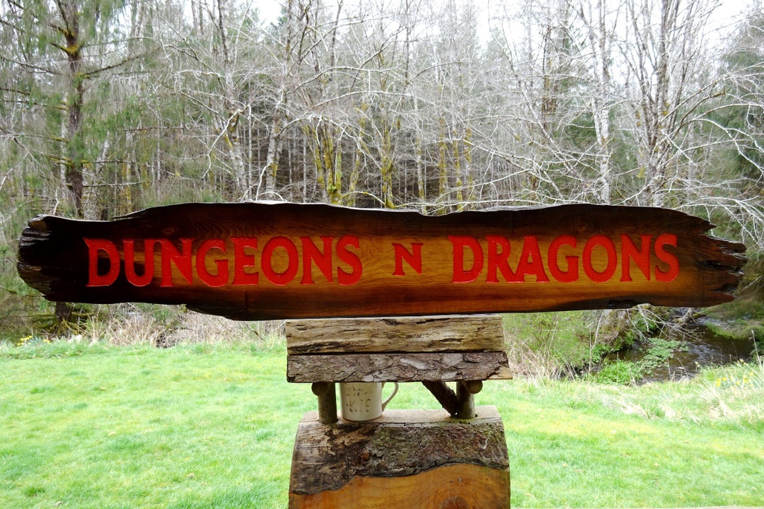 DUNGEONS N DRAGONS Gamer Geek Game Sign, Dnd Birthday Centerpiece Hand ...