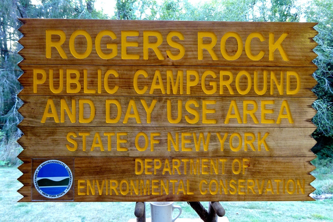 ROGERS ROCK, Iconic New York Public Campground Sign, Environmental ...
