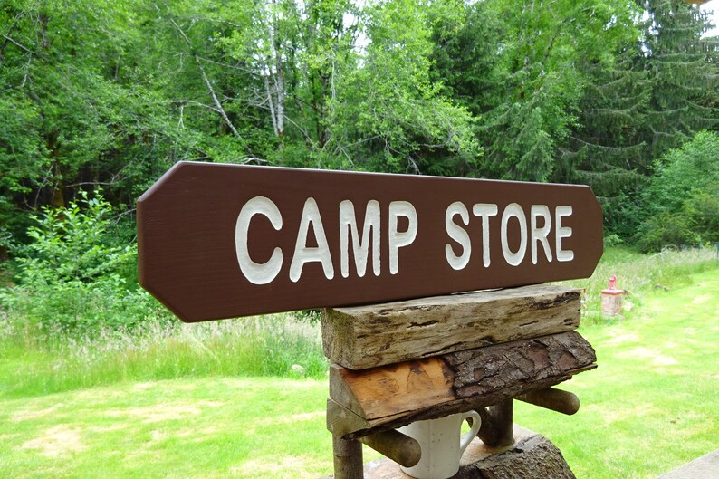 CAMP STORE Sign National & State Park Style Trail Road Home Cabin ...