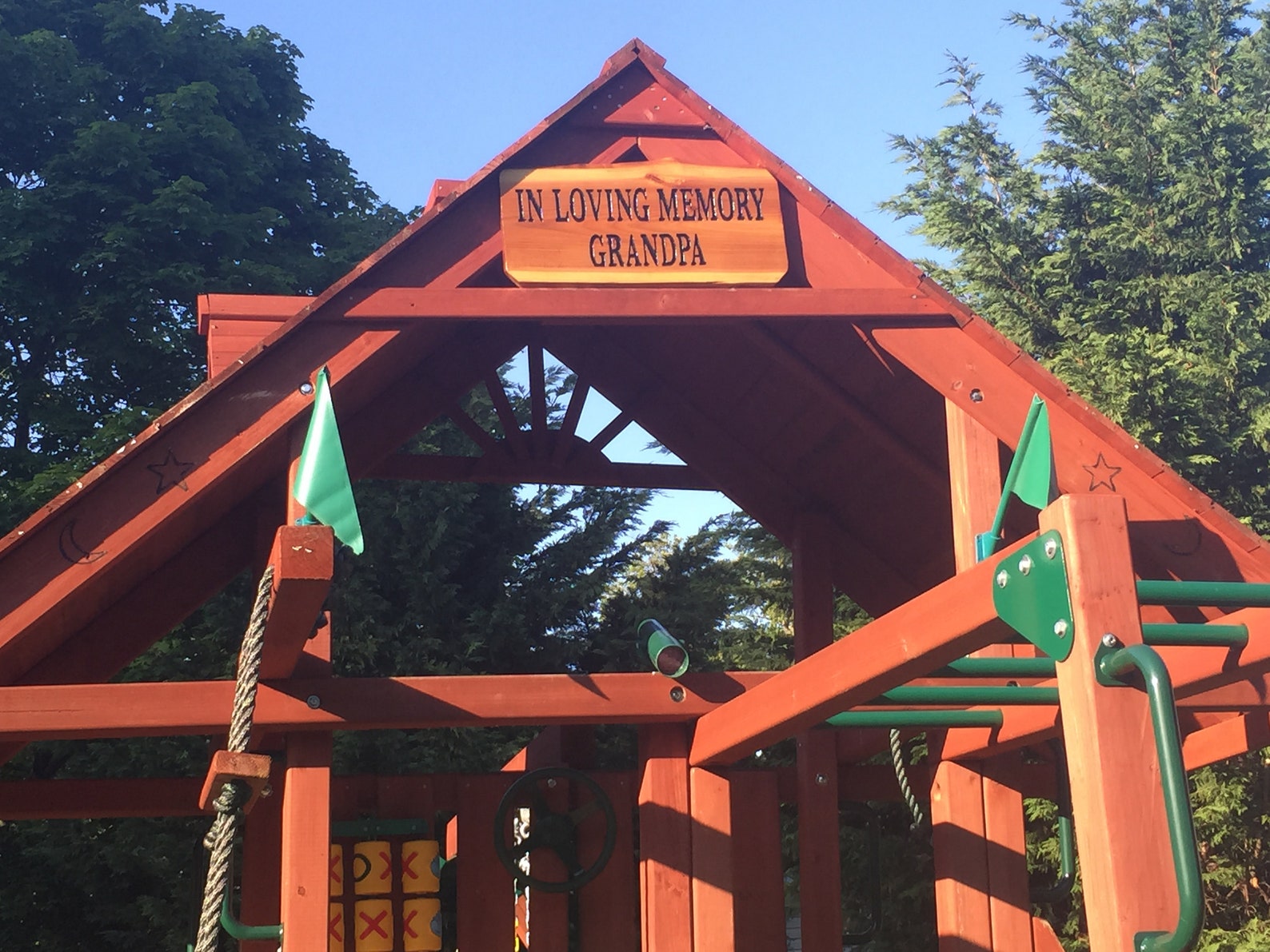 IN LOVING MEMORY Playground Memorial Plaque for Grandpa. - Etsy