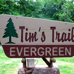 Memorial With School Name Sign Forest Service Park Style Trail - Etsy