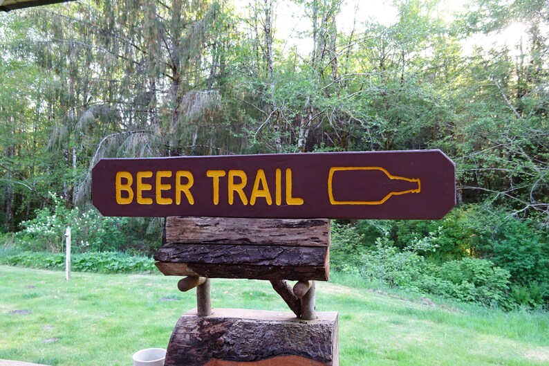 BEER TRAIL ARROW Sign Park Style Path Trail Backyard Cabin - Etsy