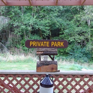 PRIVATE PARK Vintage Style Property Sign for Your Trail Road Cabin ...