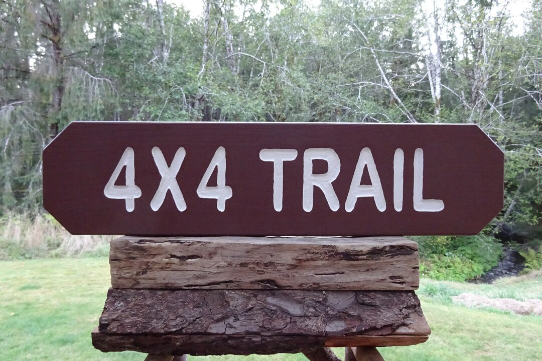 OFF ROAD 4X4 Handmade Trail Sign, Park Style off Road Path Trail Cabin ...