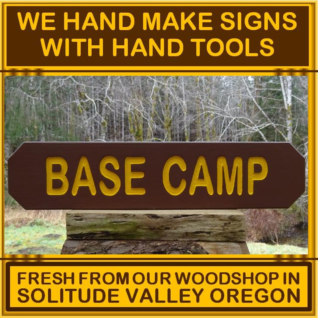 National Park Vintage Style BASE CAMP Sign. for Your Trail Road Drive ...