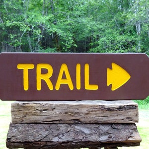 TRAIL Sign With Arrowhead Direction National Park Path Trail Home ...