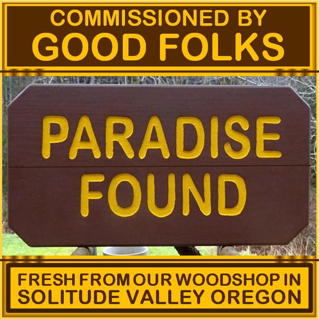 PARADISE FOUND Address Sign National Park Style for Your Trail Road ...