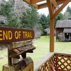 Park Style End of Trail Sign In/outdoor Hiking Path Cabin Lodge ...