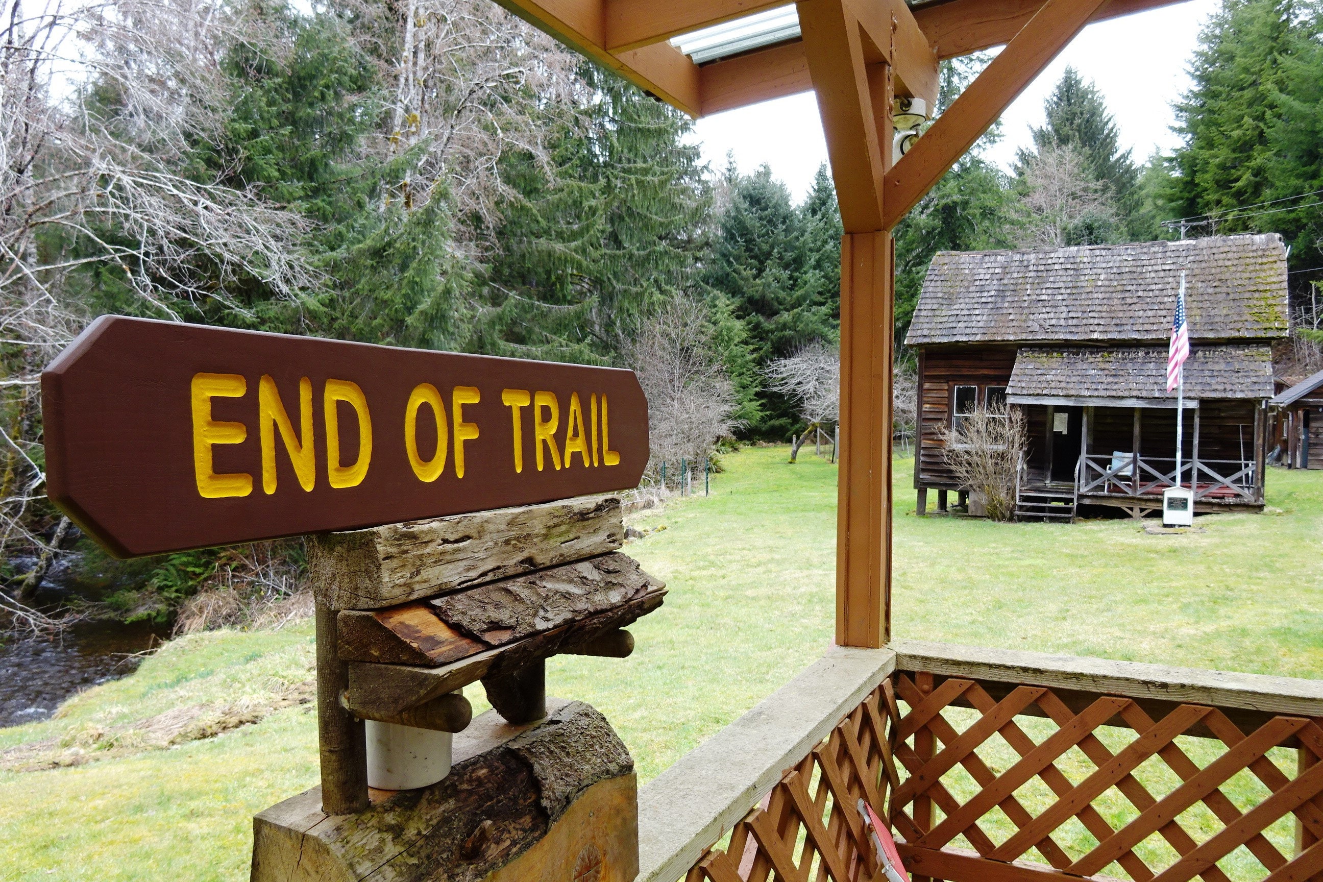 Park Style End of Trail Sign In/outdoor Hiking Path Cabin Lodge ...