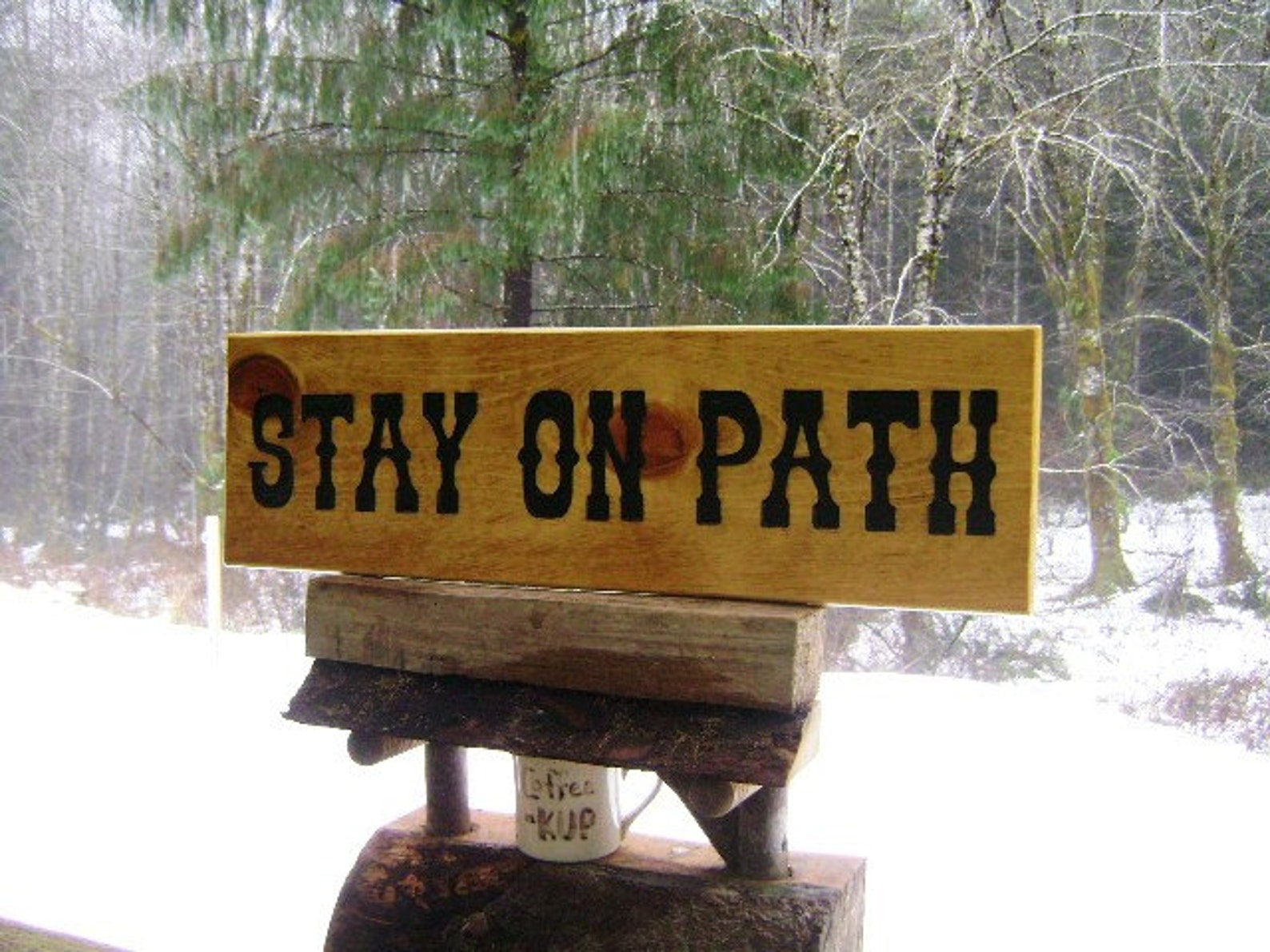 Path or Trail Sign STAY ON PATH. Hand Carved Routed and - Etsy UK