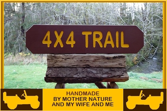 4X4 OFF ROAD TRAIL Sign Handmade Park Style off Road Path | Etsy