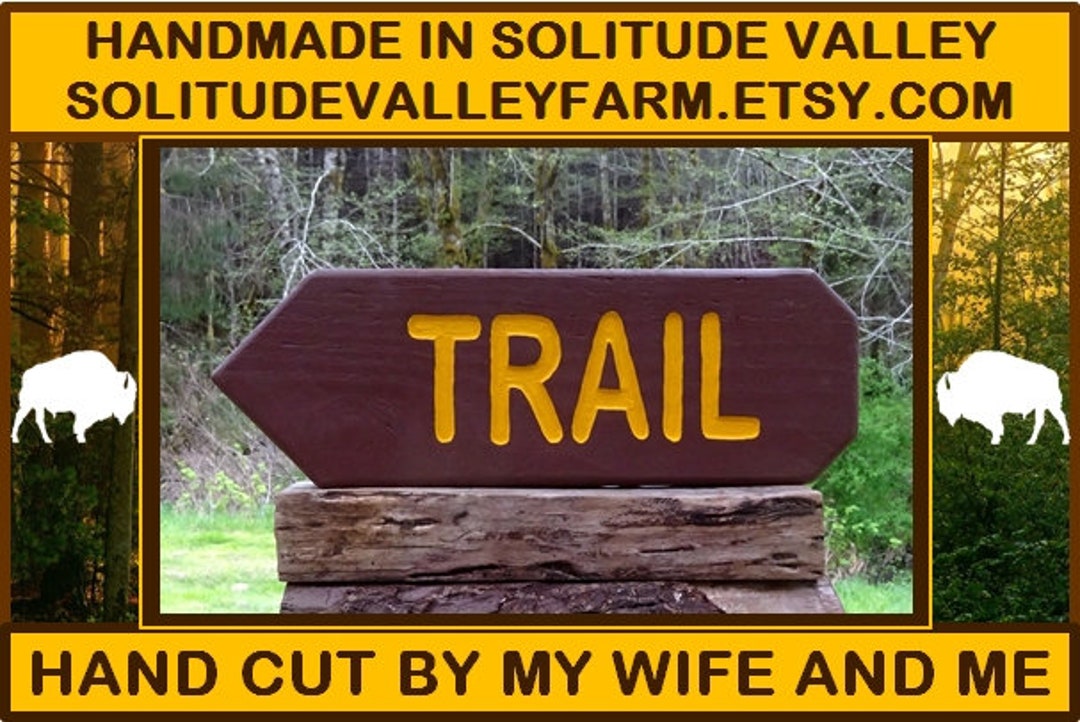 TRAIL DIRECTION ARROW, National Park & Forest Service Style Path Trail ...