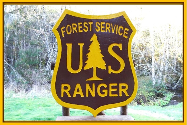 RANGER Shield FOREST SERVICE Park Sign for Cabin Lodge Camp - Etsy