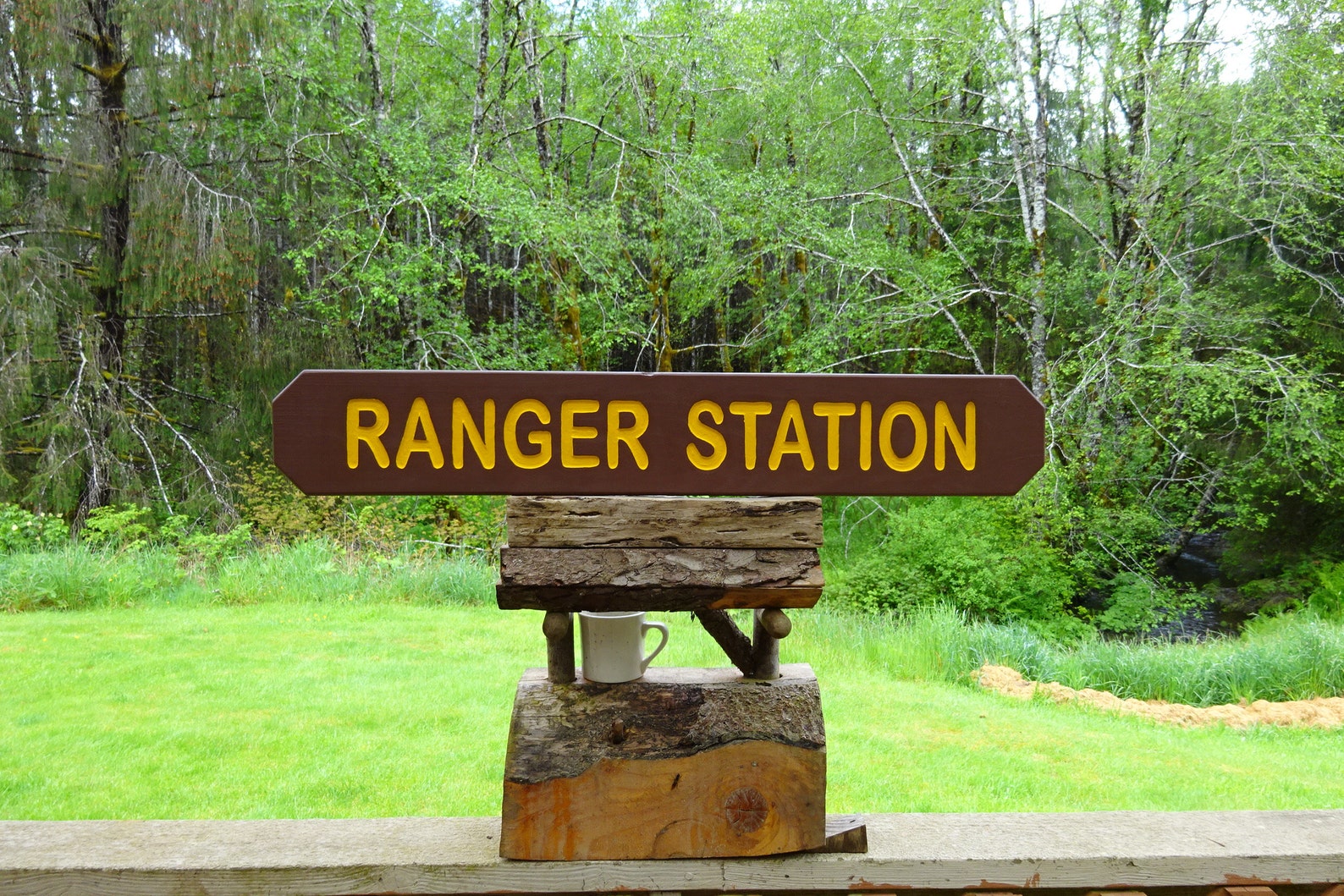RANGER STATION Office Sign, National Park & Forest Service Cabin Lodge ...