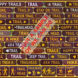TRAILHEAD Sign National & State Park Trail Road Home Cabin Lodge ...