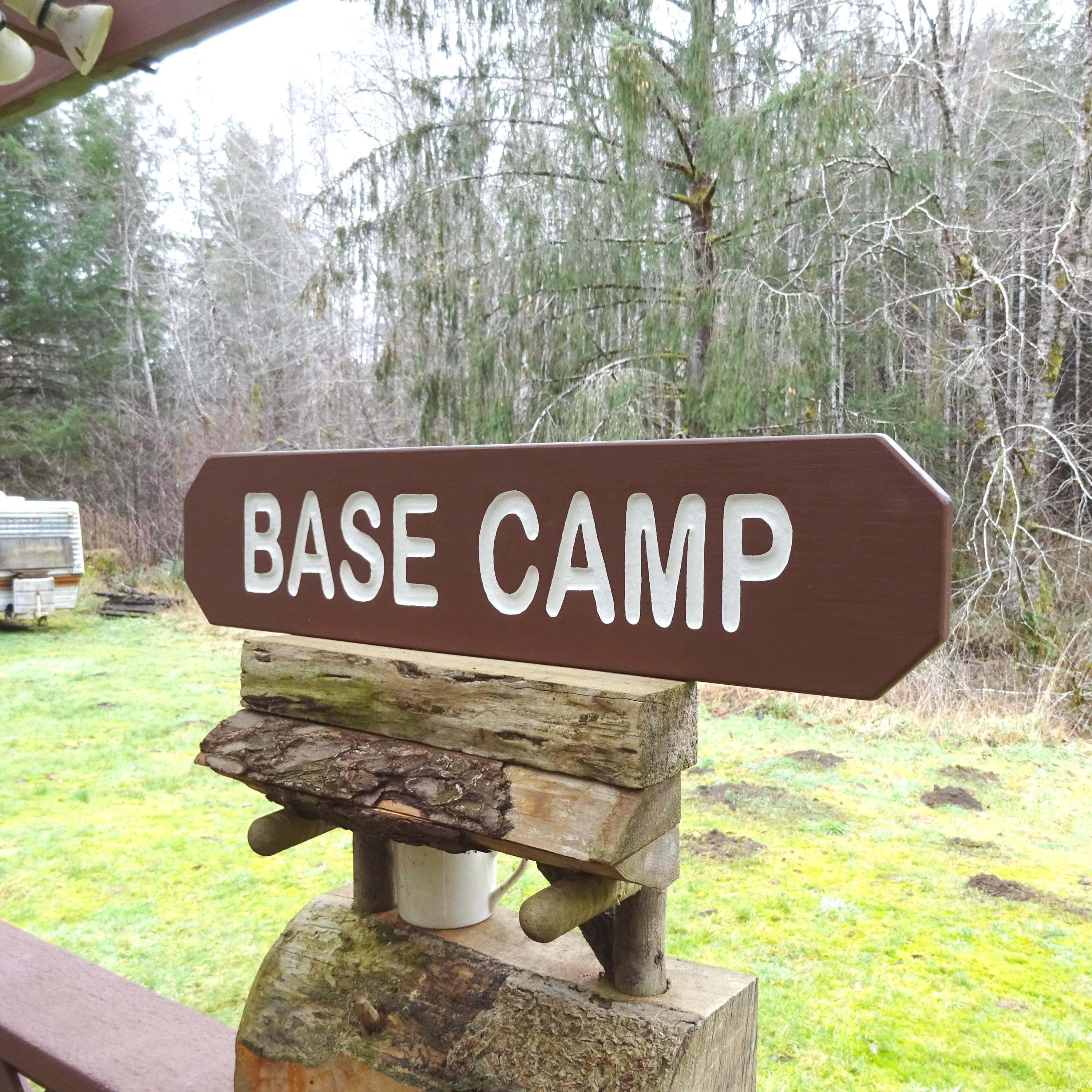 National Park Vintage Style BASE CAMP Sign. for Your Trail Road Drive ...