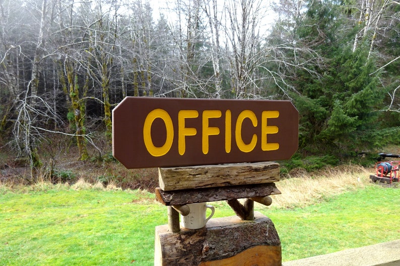 OFFICE Sign Park & Forest Service Style Lodge Business Office - Etsy