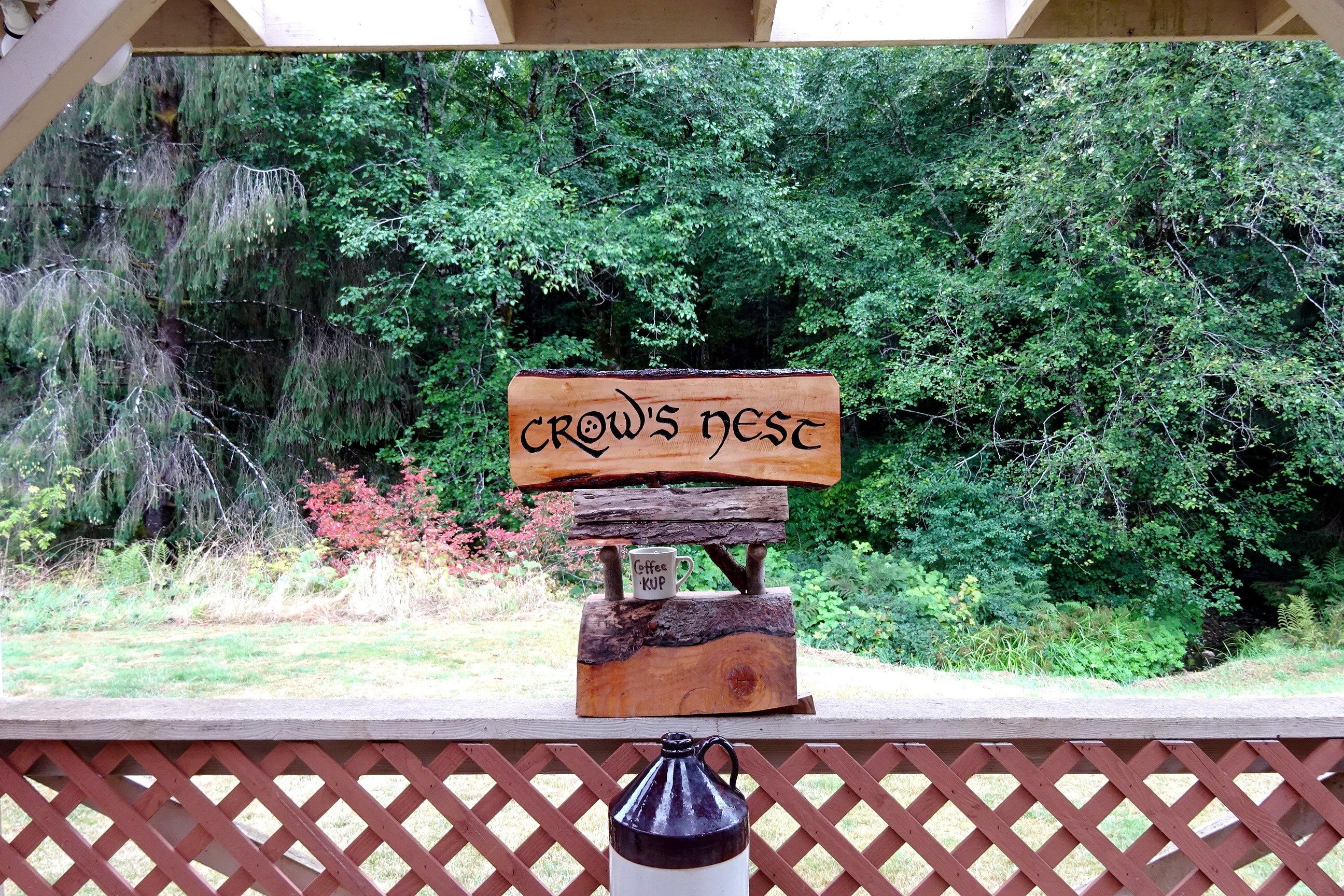 Rustic Crows Nest Sign on Cypress Cedar Hand Carved Routed | Etsy
