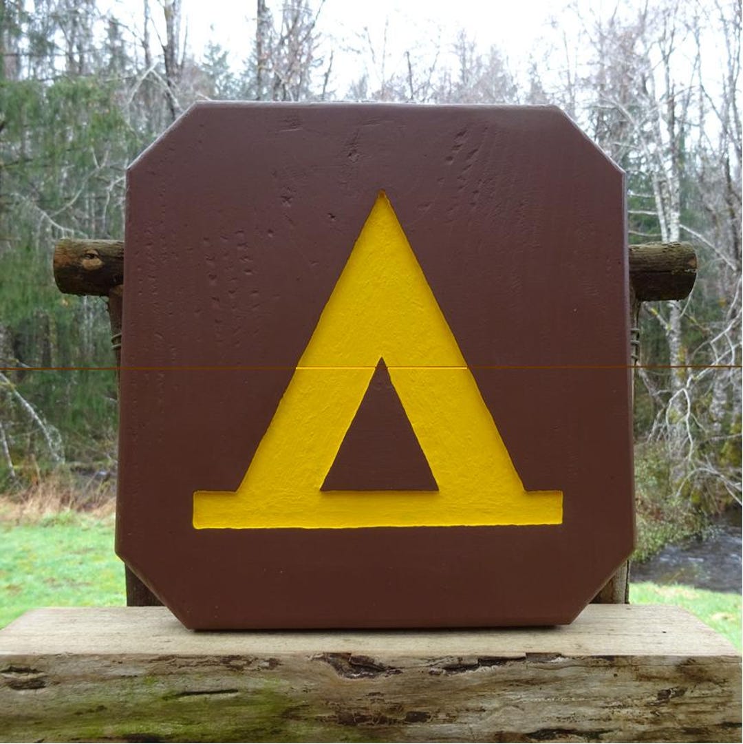 Forest Service Style CAMPGROUND SYMBOL Sign. for Hiking Trail Road ...