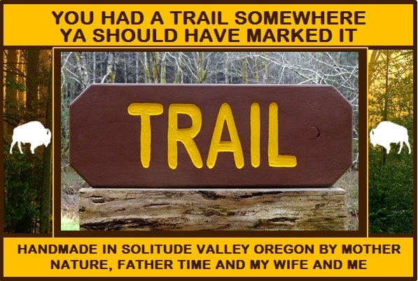 TRAIL Marker Sign National & State Park Path Trail Road Home | Etsy