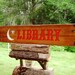 Primitive Outhouse Sign LIBRARY. on Old Growth Western Red - Etsy