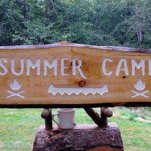 SUMMER CAMP, Rustic Outdoor Recreation Wood Sign, House Cabin Lodge ...
