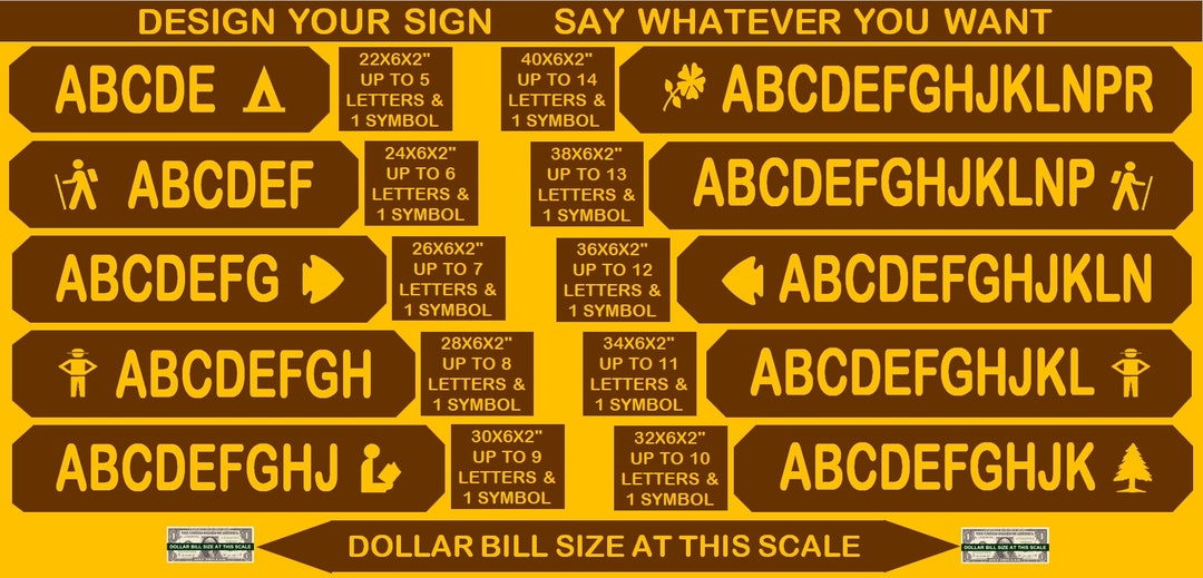 TRAIL OR PATH Style Park Sign, for Your Trail Path Yard Cabin Lodge ...