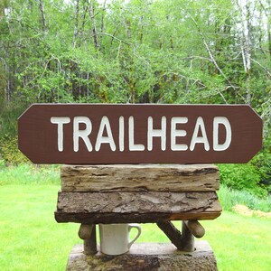 TRAILHEAD Sign National & State Park Trail Road Home Cabin Lodge ...