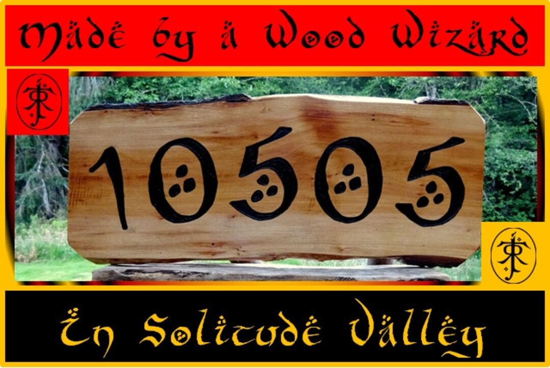 HOBBIT HOLE ADDRESS Shire Sign on Natural Edge Wood. Fantasy Hobbiton ...