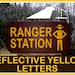 Park Style RANGER STATION Sign With Ranger Symbol, Trail Cabin Lodge ...