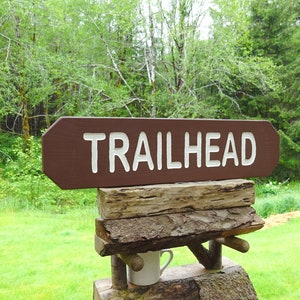 TRAILHEAD Sign National & State Park Trail Road Home Cabin Lodge ...