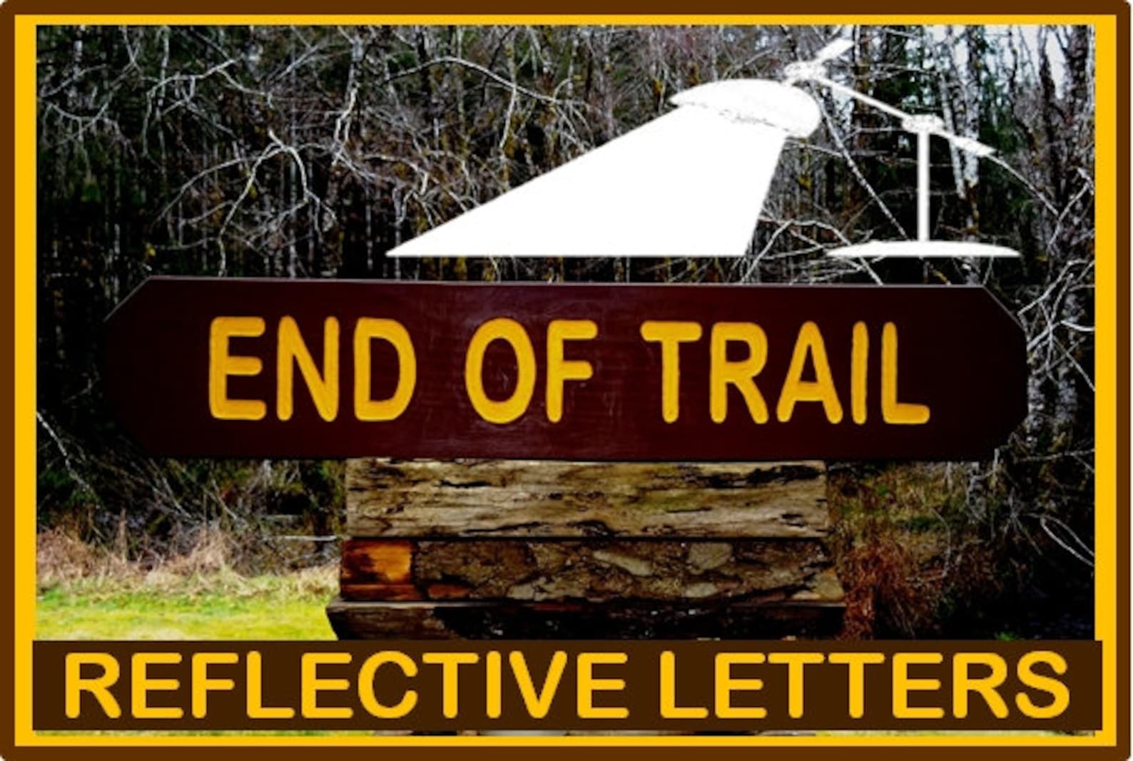 Park Style End of Trail Sign In/outdoor Hiking Path Cabin Lodge ...