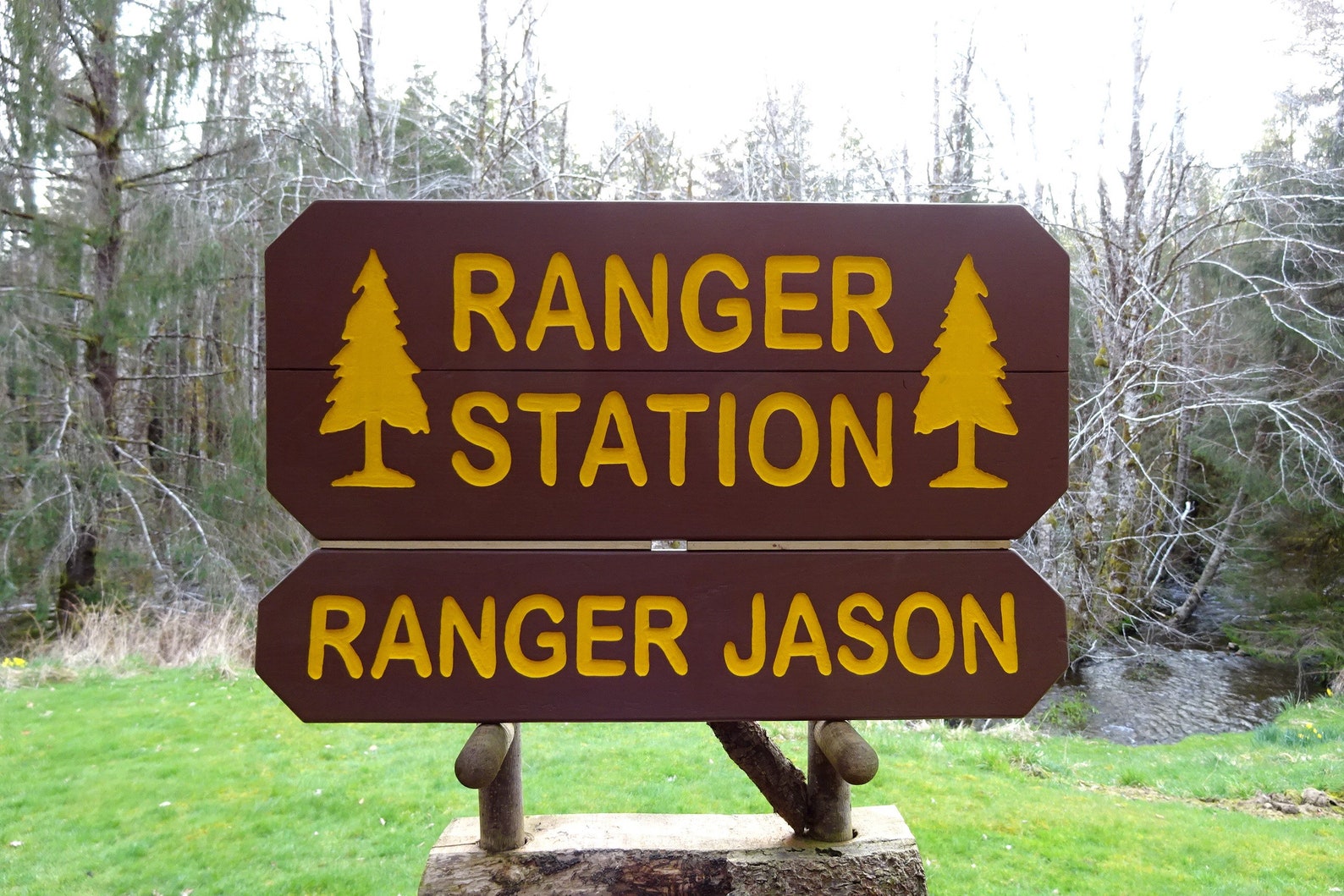 RANGER STATION Sign With Name Add-on Park Style Trail Road | Etsy