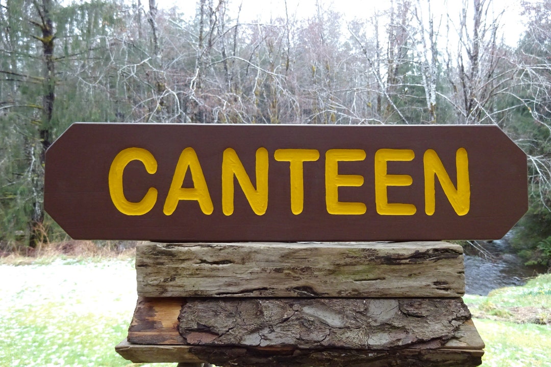 CANTEEN RV Park Sign, National Park Style Path Road Street Camper RV ...