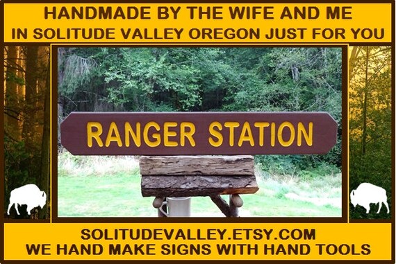 RANGER STATION Office Sign National Park & Forest Service | Etsy