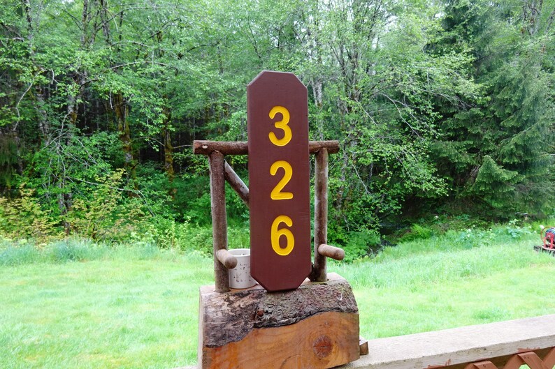 Camp Address Sign Park Service Style Path Trail Road Cabin - Etsy