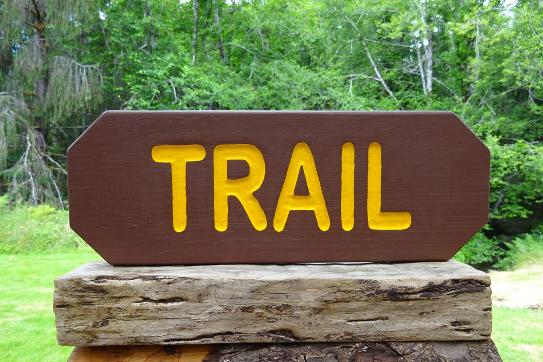 TRAIL MARKER SIGN, National & State Park Path Trail Road Home Cabin ...