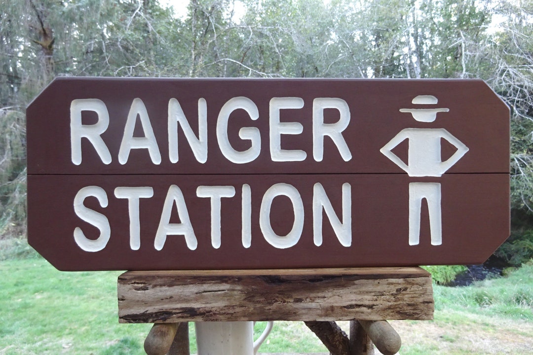 RANGER STATION Sign With Ranger Symbol for In/outdoor Cabin Lodge ...