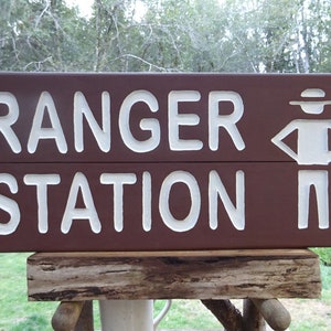 RANGER STATION Sign With Ranger Symbol for In/outdoor Cabin Lodge ...