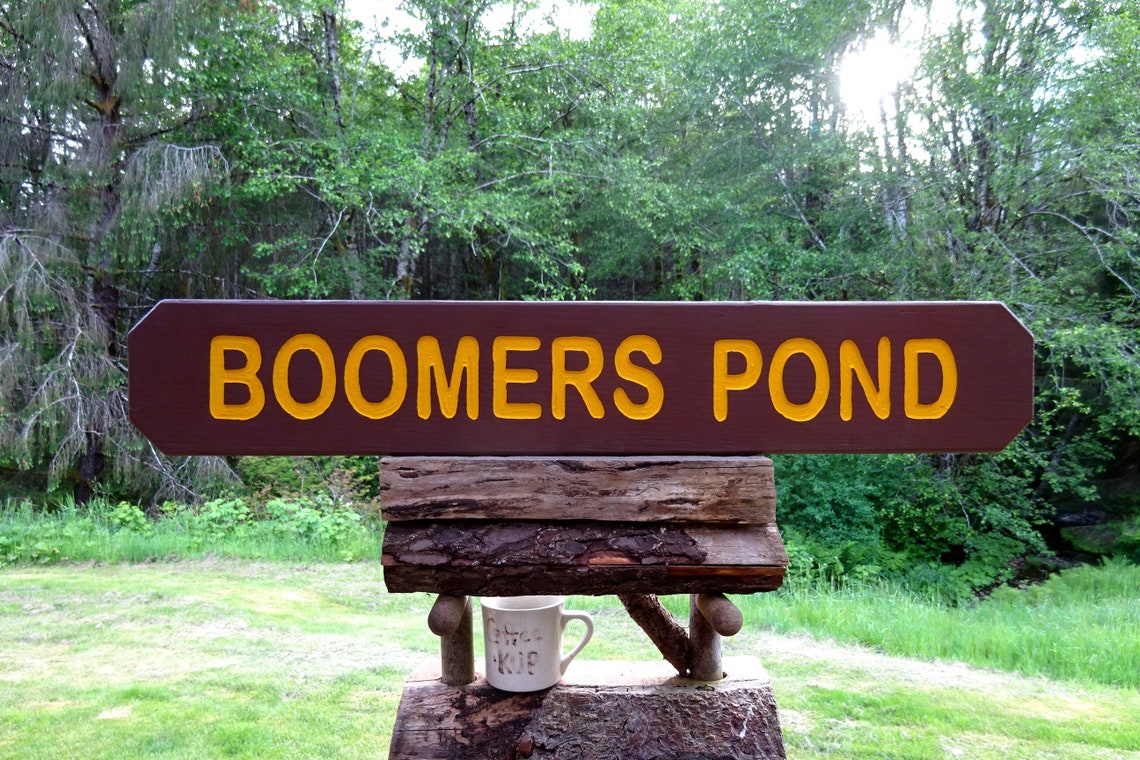 PET NAME Park Style Sign, Path Trail Road Cabin Campground Sign. Hand ...